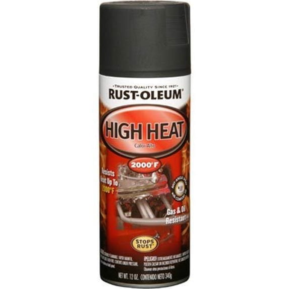 Rust-Oleum High Heat Protective Enamel Flat Spray Paint-248903, 12 oz ...