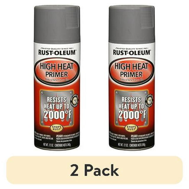 (2 pack) Rust-Oleum Automotive High Heat Protective Spray Primer, Gray, 12 oz - Walmart.com