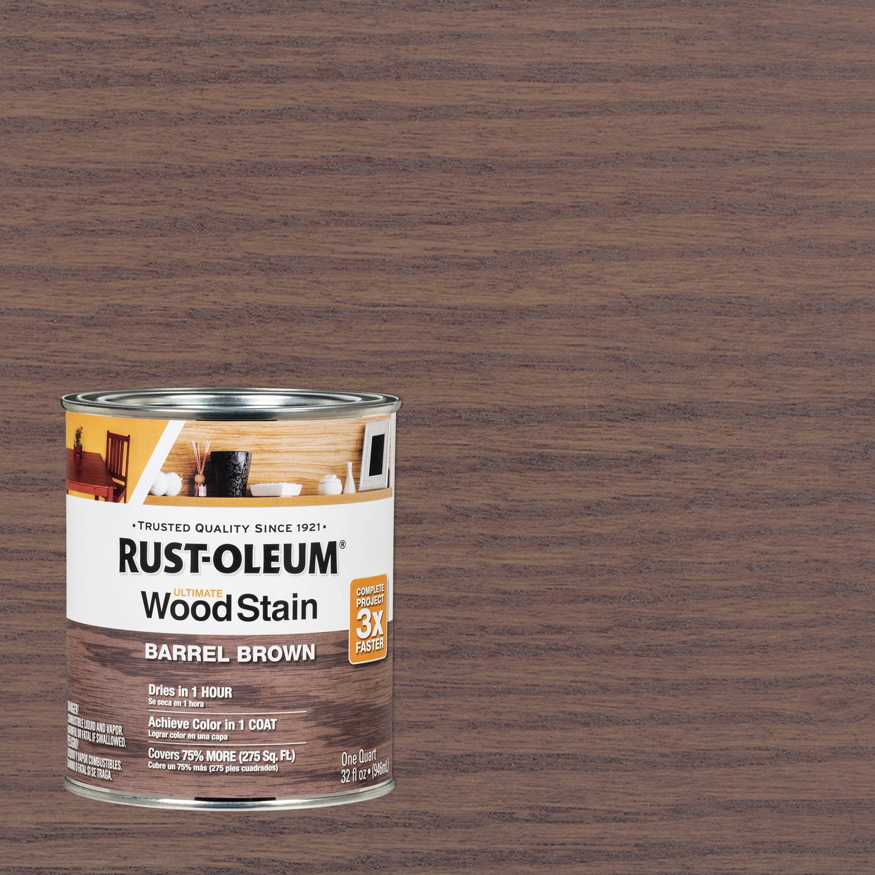 Rust-Oleum Barrel Brown Ultimate Wood Stain, QT - Walmart.com