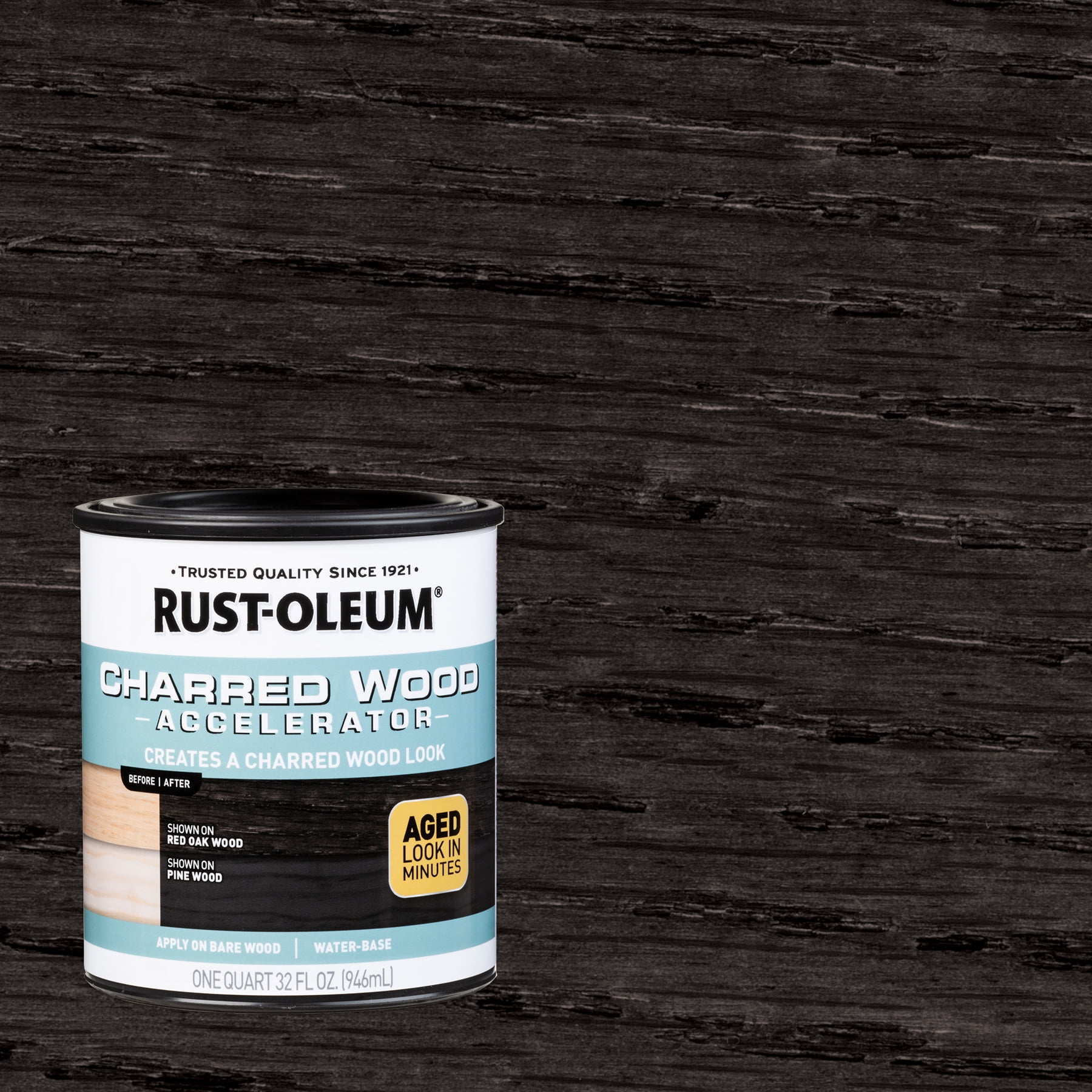 Rust-Oleum Charred Wood Accellerator, Qt Stain - Walmart.com