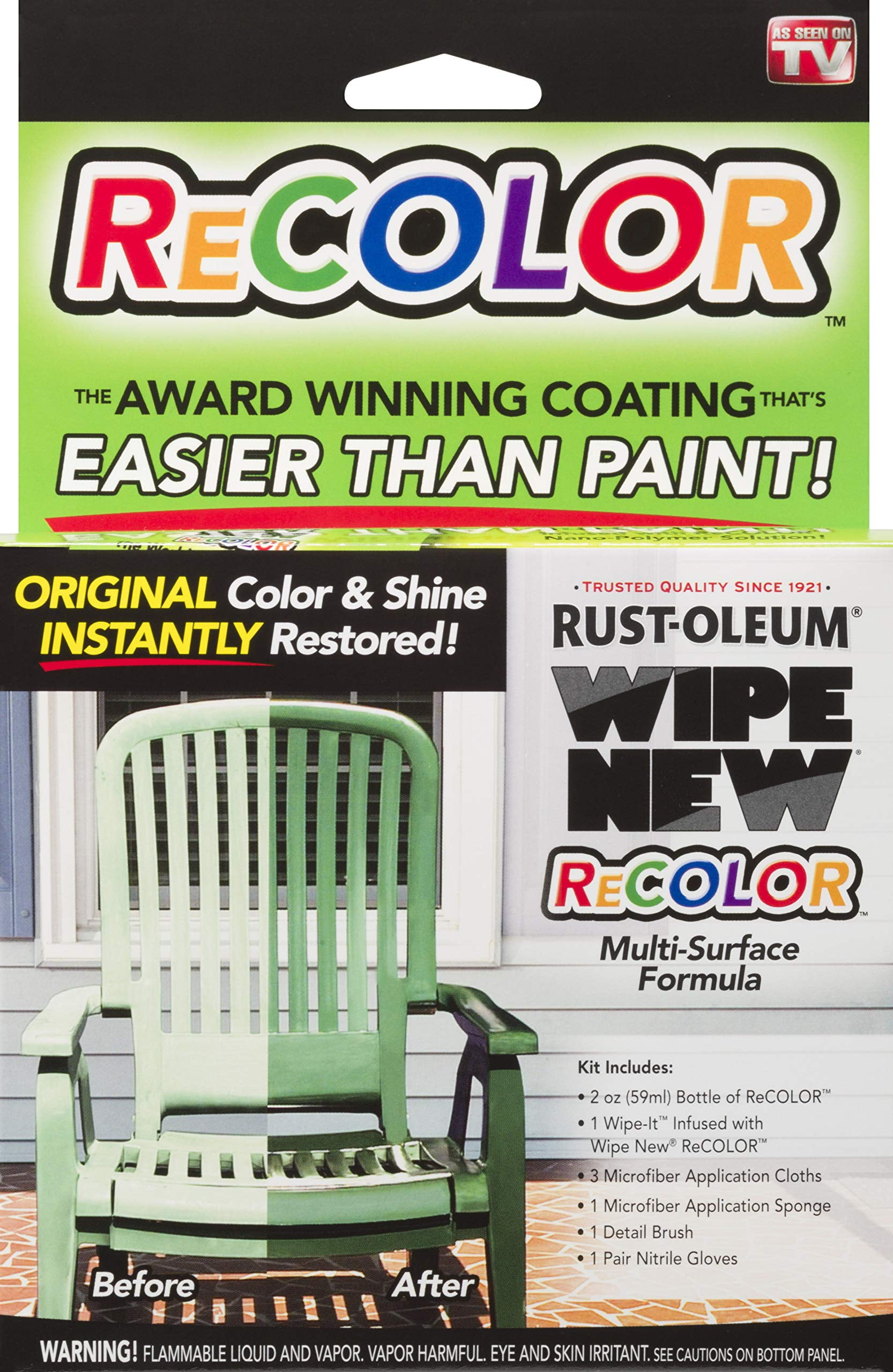 Rust-Oleum Clear RRCAL Wipe New Multi-Surface ReCOLOR Kit, 2 oz ...