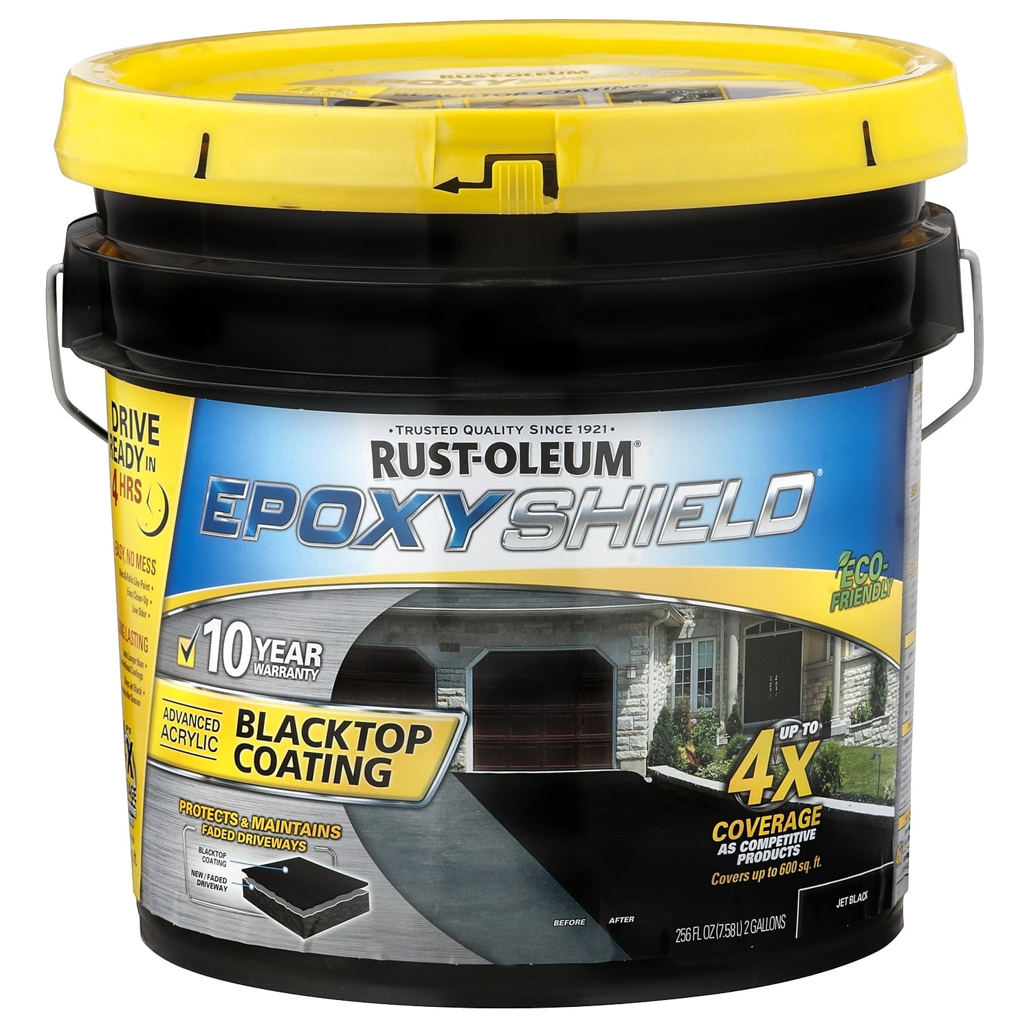Rust-Oleum EPOXYSHIELD Weatherproof Driveway Asphalt Sealer, 2 Gallon ...