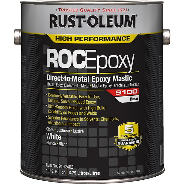 Rust-Oleum Epoxy Mastic Base,9100,White,1 gal,Can 9192402 - Walmart.com