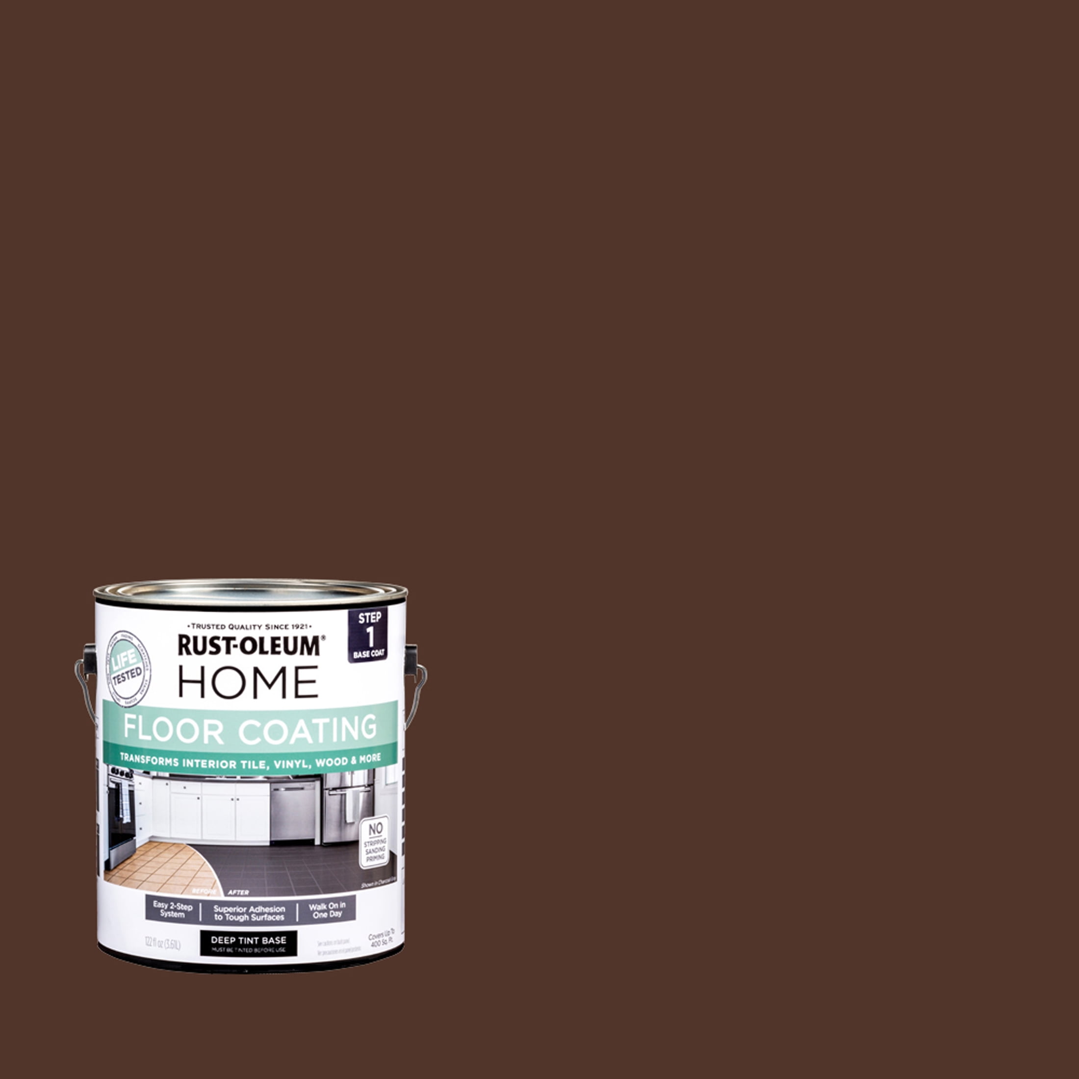Rust-Oleum Home Cocoa Interior Floor Coating Base Coat-363159T, Gallon ...