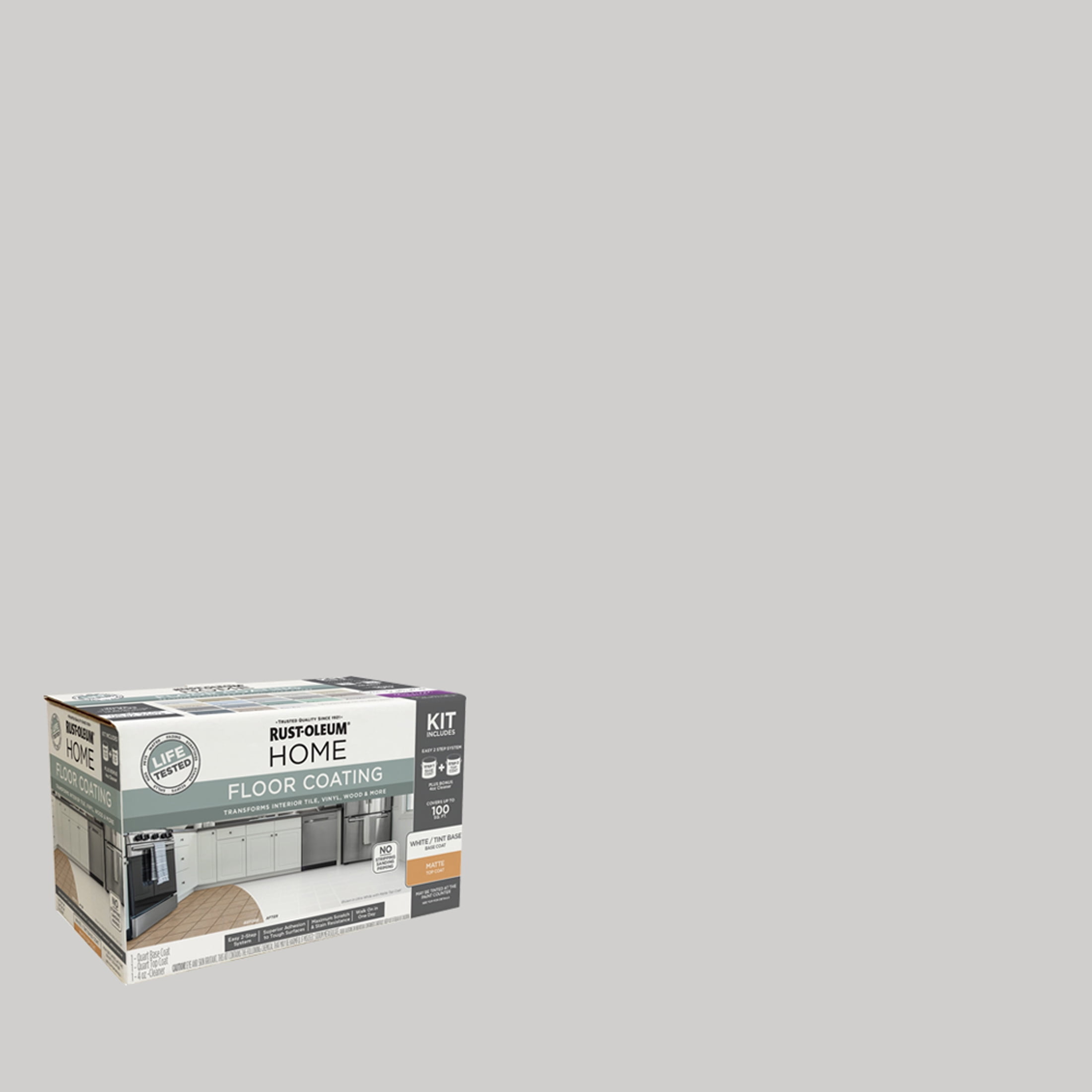 Rust-Oleum Home Matte Coastal Fog Interior Floor Coating Kit-363675T ...