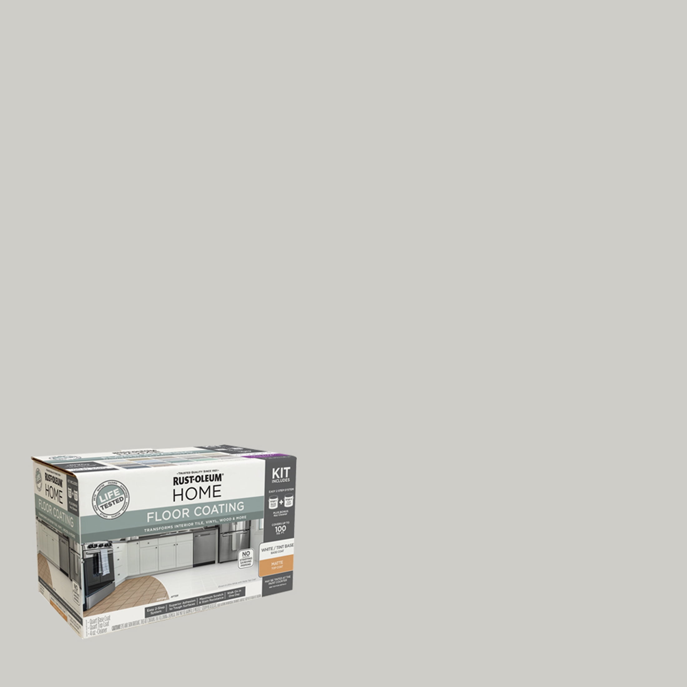 Rust-Oleum Home Matte Oyster Shell Interior Floor Coating Kit-363674T ...
