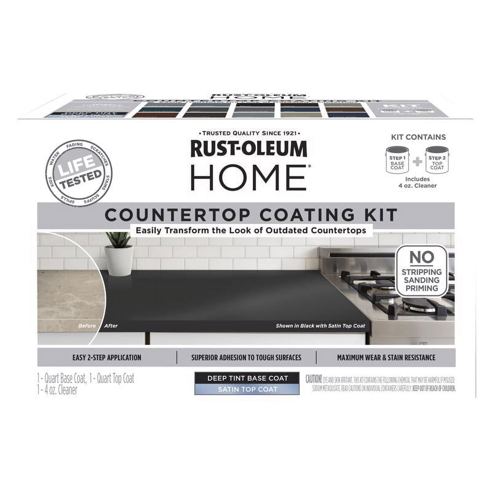 Rust-Oleum Home Satin Tintable Acrylic Countertop Paint Kit for Kitchen ...