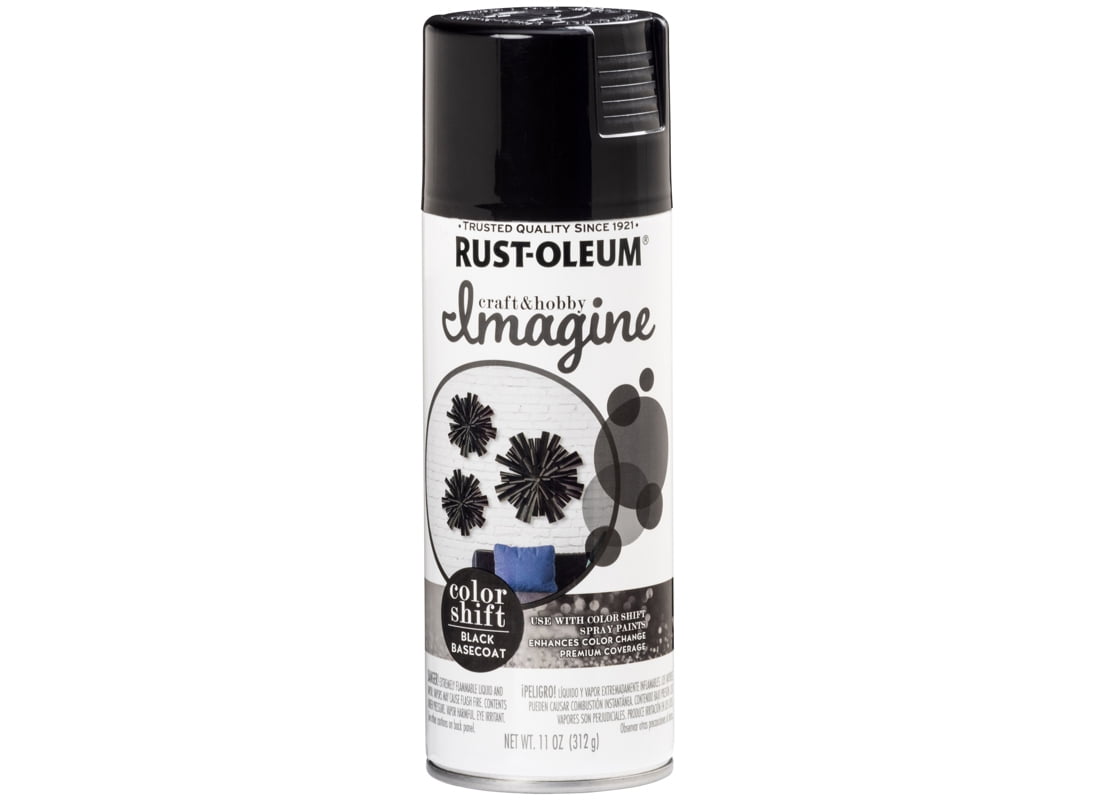 Rust-Oleum Imagine Craft & Hobby Gloss Black Basecoat Spray Paint 11 oz ...
