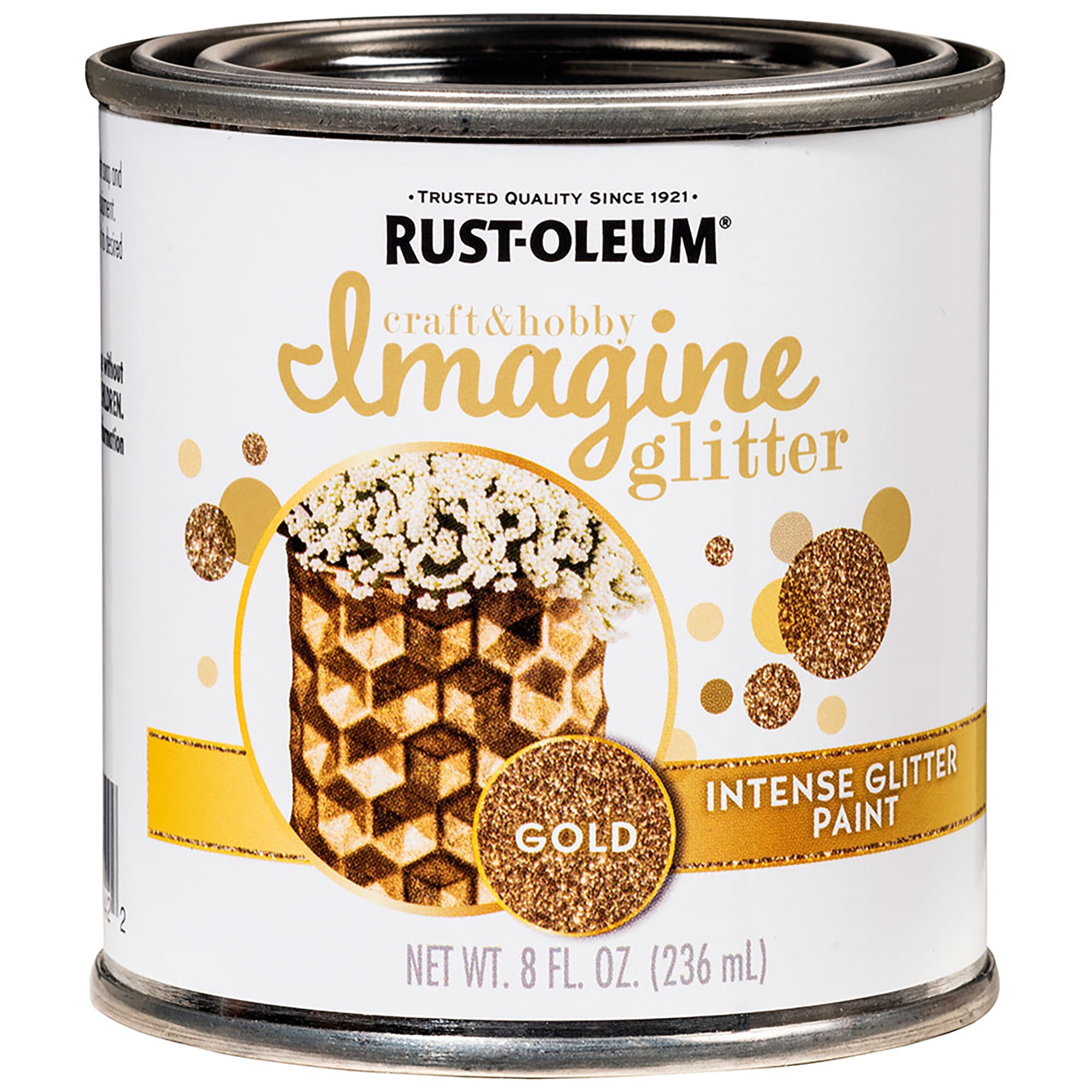 Rust-Oleum Imagine Glitter Paint - Gold, Water-Based, Interior - 8 Oz ...