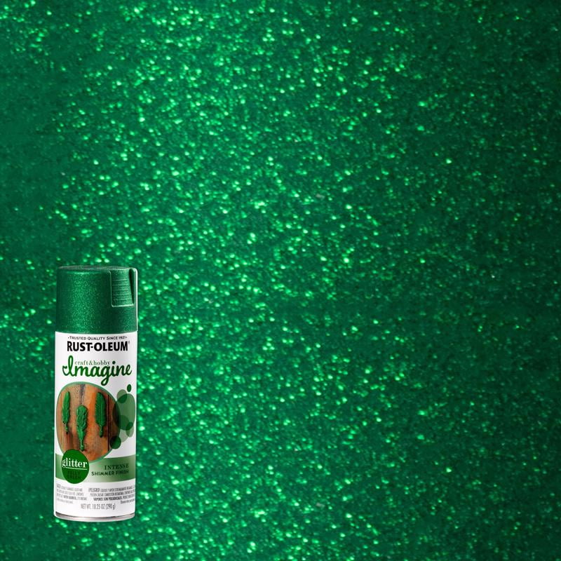 Rust-Oleum Imagine Glitter Kelly Green Spray Paint 10.25 oz - Walmart.com