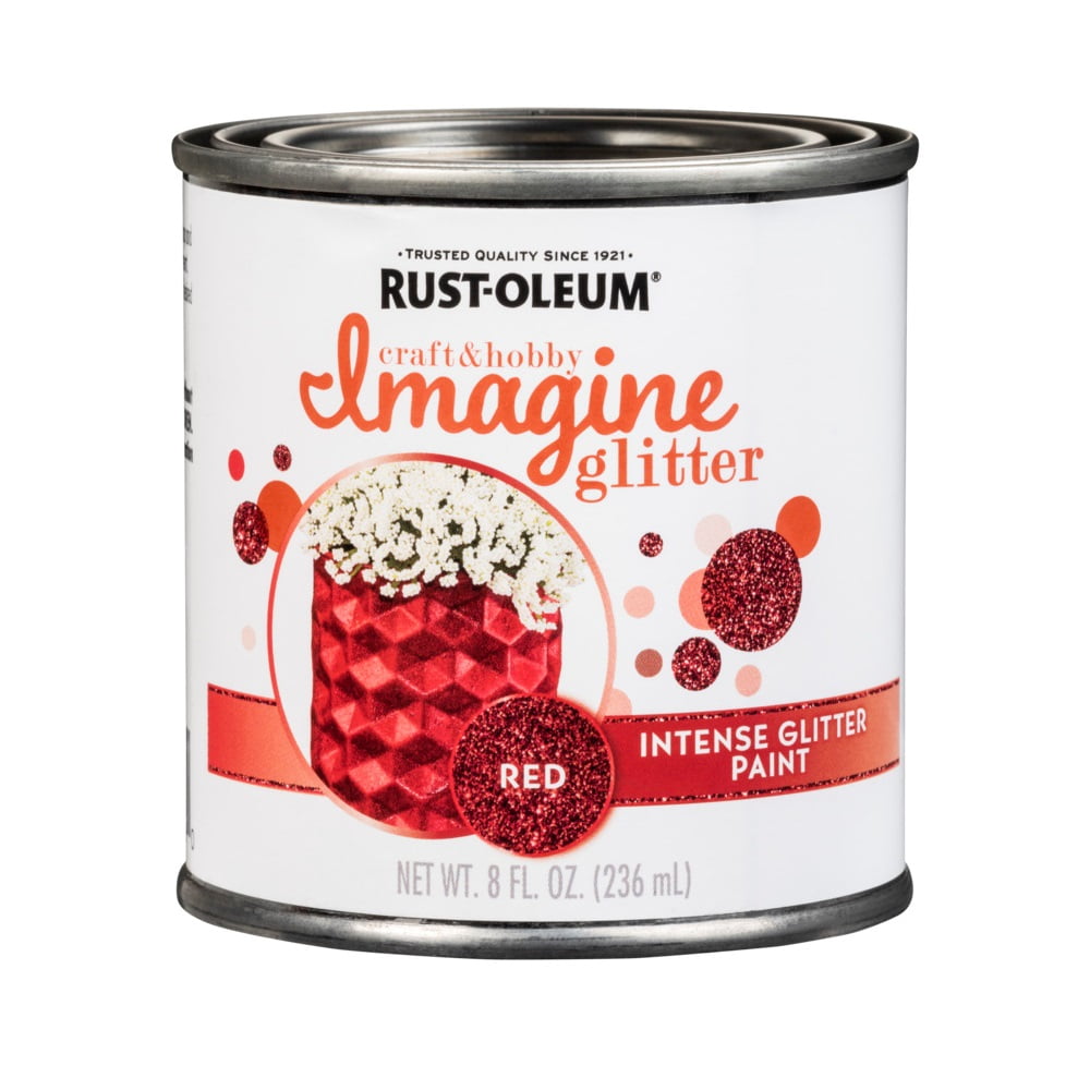 Rust-Oleum Imagine Intense Glitter Paint - Red, 8 oz - Walmart.com