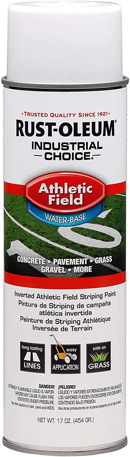 Rust-Oleum White Water-Based Spray Paint, 17 oz, Durable Marking for ...