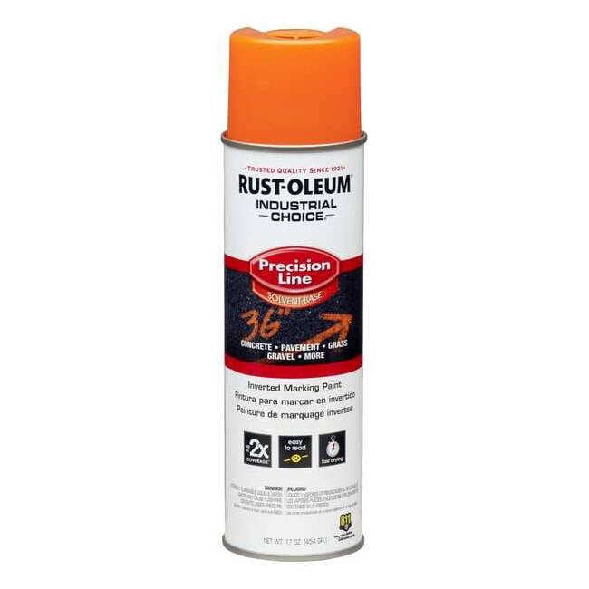 Rust-Oleum Precision Line Marking Paint, Inverted, APWA Orange, 20 oz ...