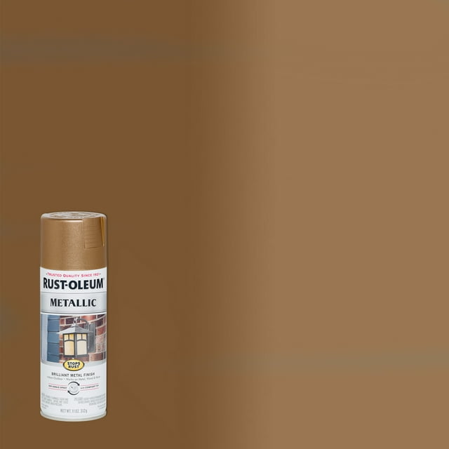Rust-Oleum 11 oz. Antique Brass Metallic Finish Spray Paint - Walmart.com