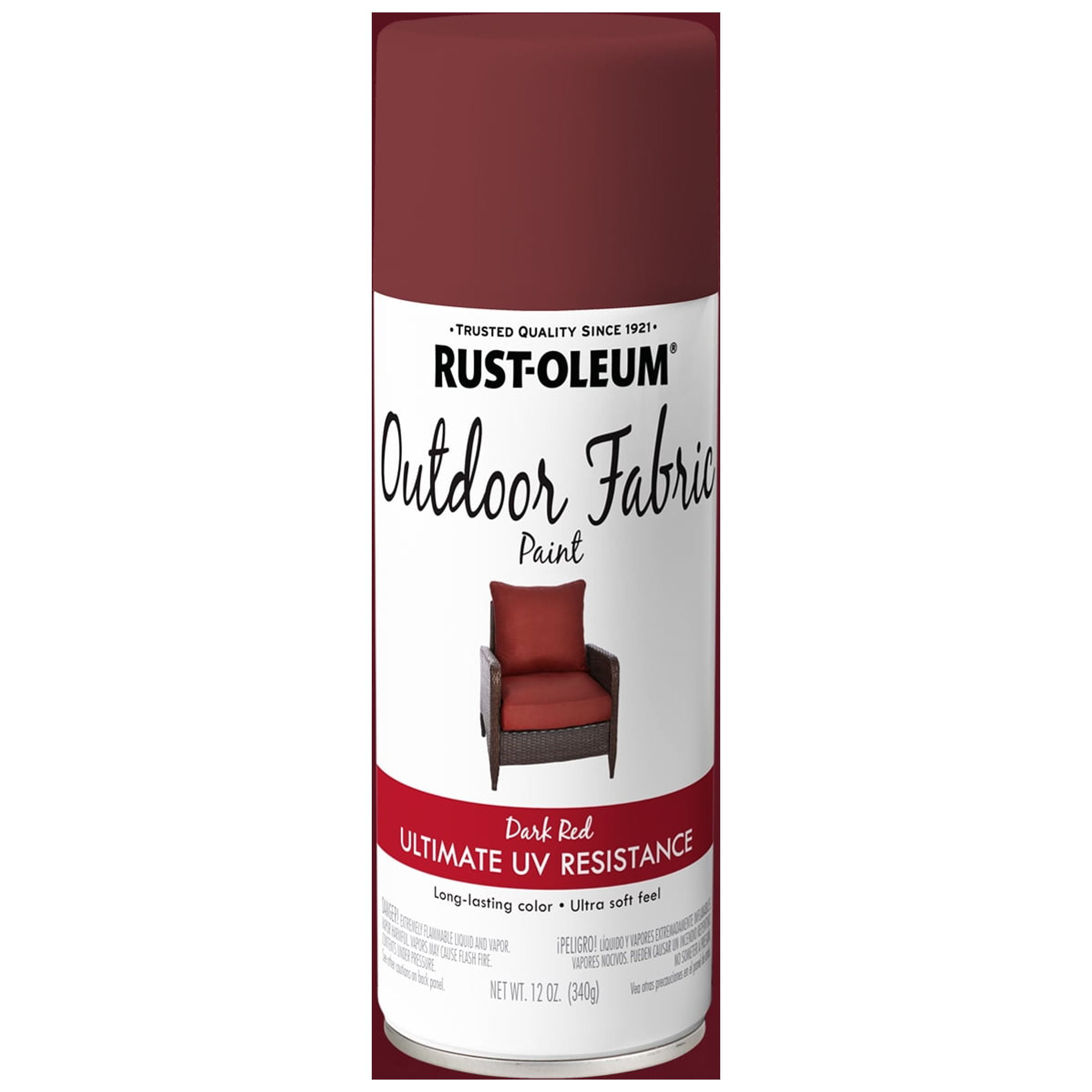 6 Pack, Dark Red, Rust-Oleum Specialty Matte Outdoor Fabric Spray Paint ...