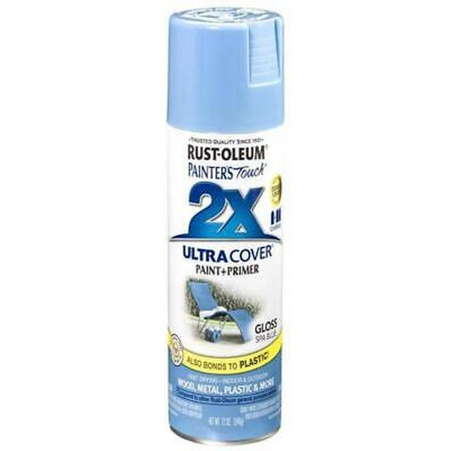 Rust-Oleum Painter'S Touch Ultra Cover Gloss Spa Blue Spray Paint 12 Oz ...