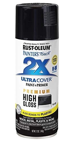 Rust-Oleum, Paint+Primer Spray Paint, 12 oz, High-Gloss Black - Walmart.com