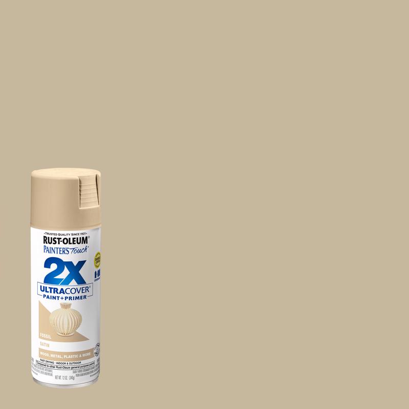 Rust-Oleum Painter's Touch 2X Ultra Cover Satin Fossil Paint+Primer ...