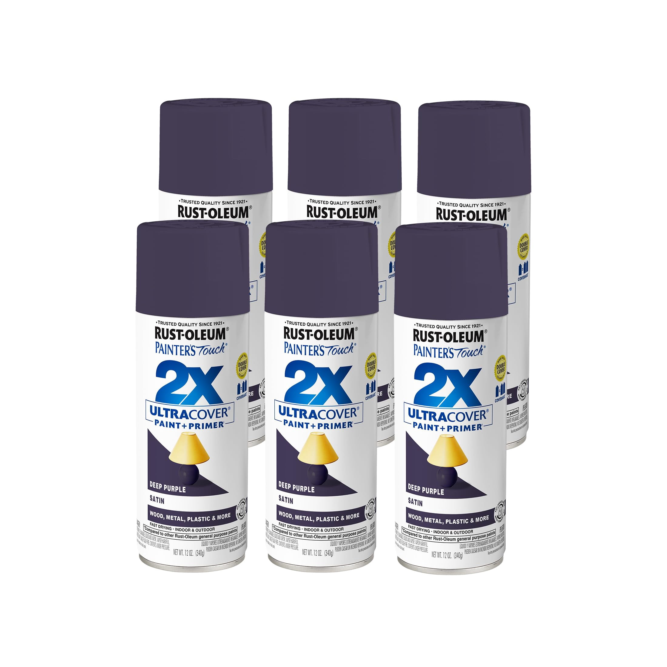 Rust-Oleum Painter's Touch Satin Deep Purple Paint+Primer Spray Paint ...