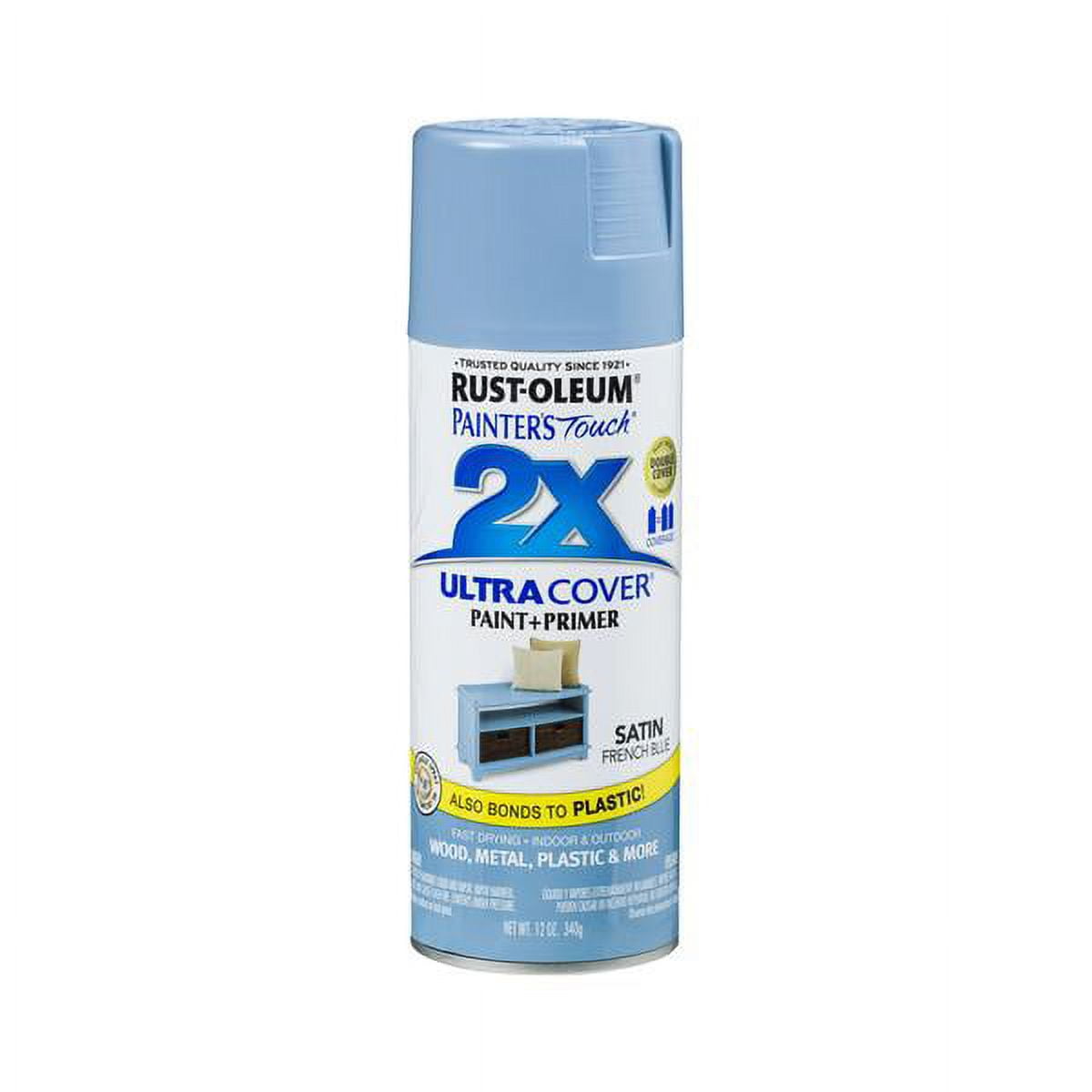 Rust-Oleum Painter's Touch Satin French Blue Spray Paint 12 oz. (Pack ...