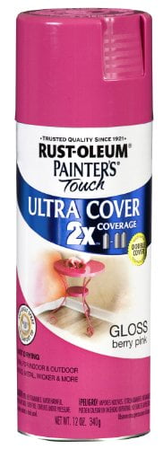 Rust-Oleum Painter's Touch Ultra Cover Gloss Berry Pink Spray Paint 12 ...