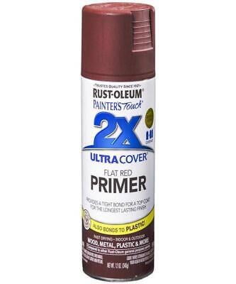 Rust-Oleum Painters Touch Ultra Cover Primer Flat Red Spray Paint 12 Oz ...