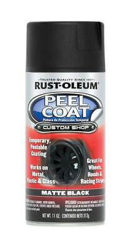 Rust-Oleum Peel Coat Black Matte UV-Resistant Spray Paint 11 oz. (Pack ...