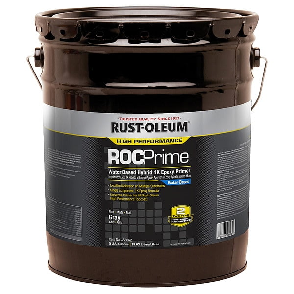 Rust-Oleum Primer,5 gal.,Epoxy Resin,Water Base 358062 - Walmart.com
