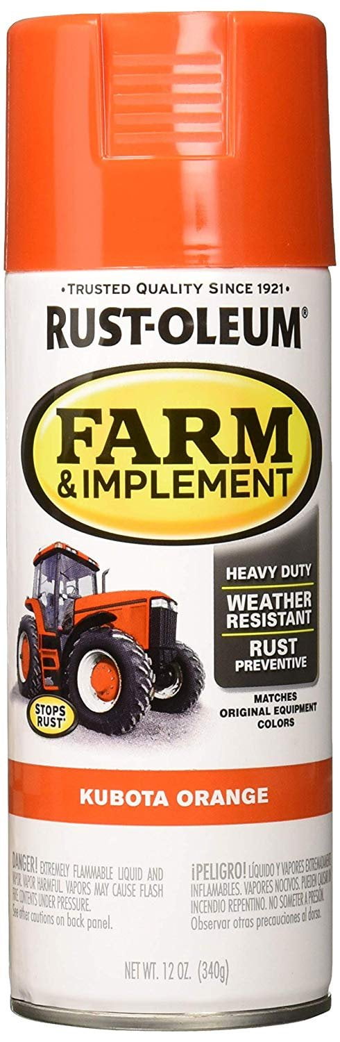 Rust-Oleum RUSTOLEUM Kubota Orange 12 oz Spray Paint - Walmart.com