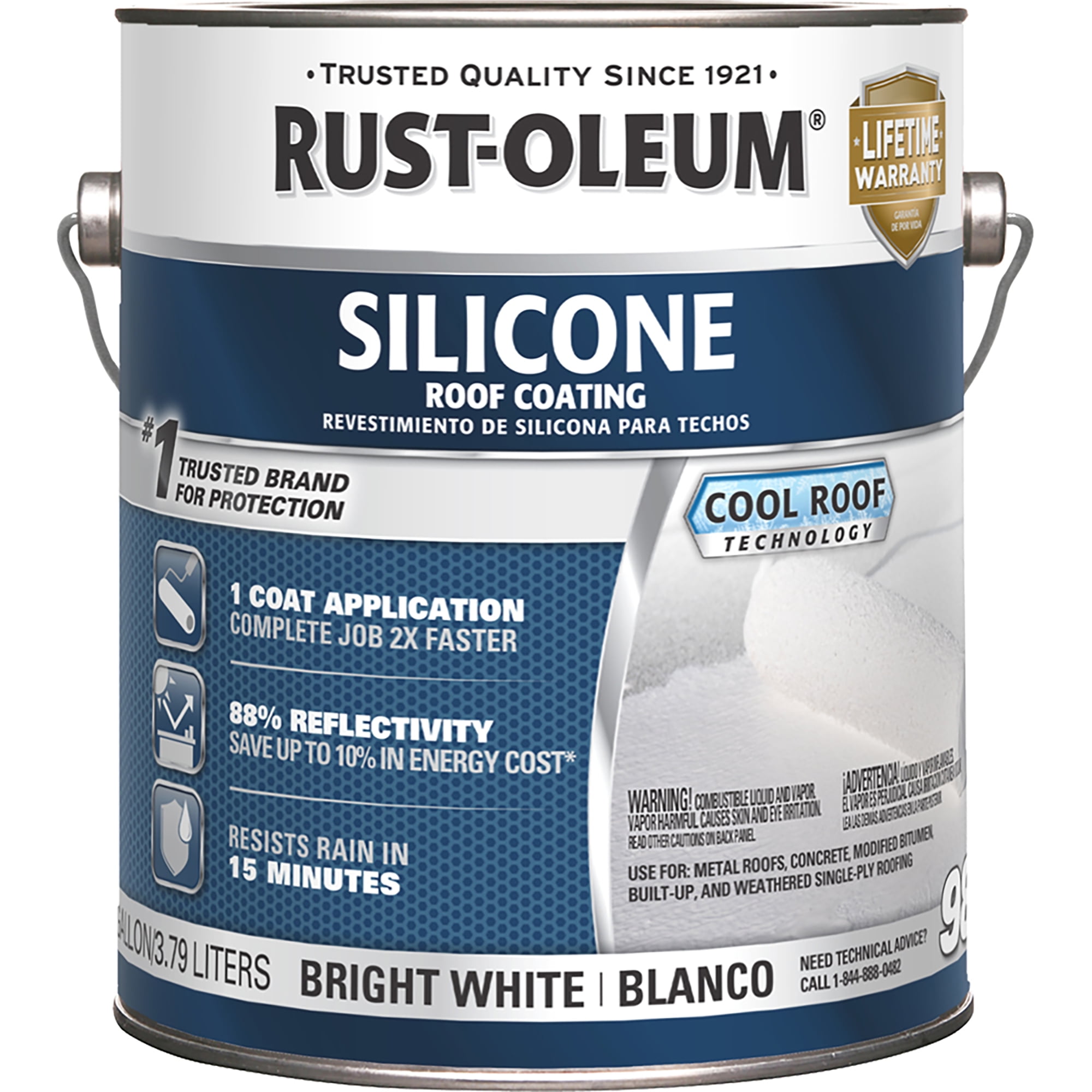Rust-Oleum Roofing 363836 985 White Silicone Roof Coating gal - Walmart.com