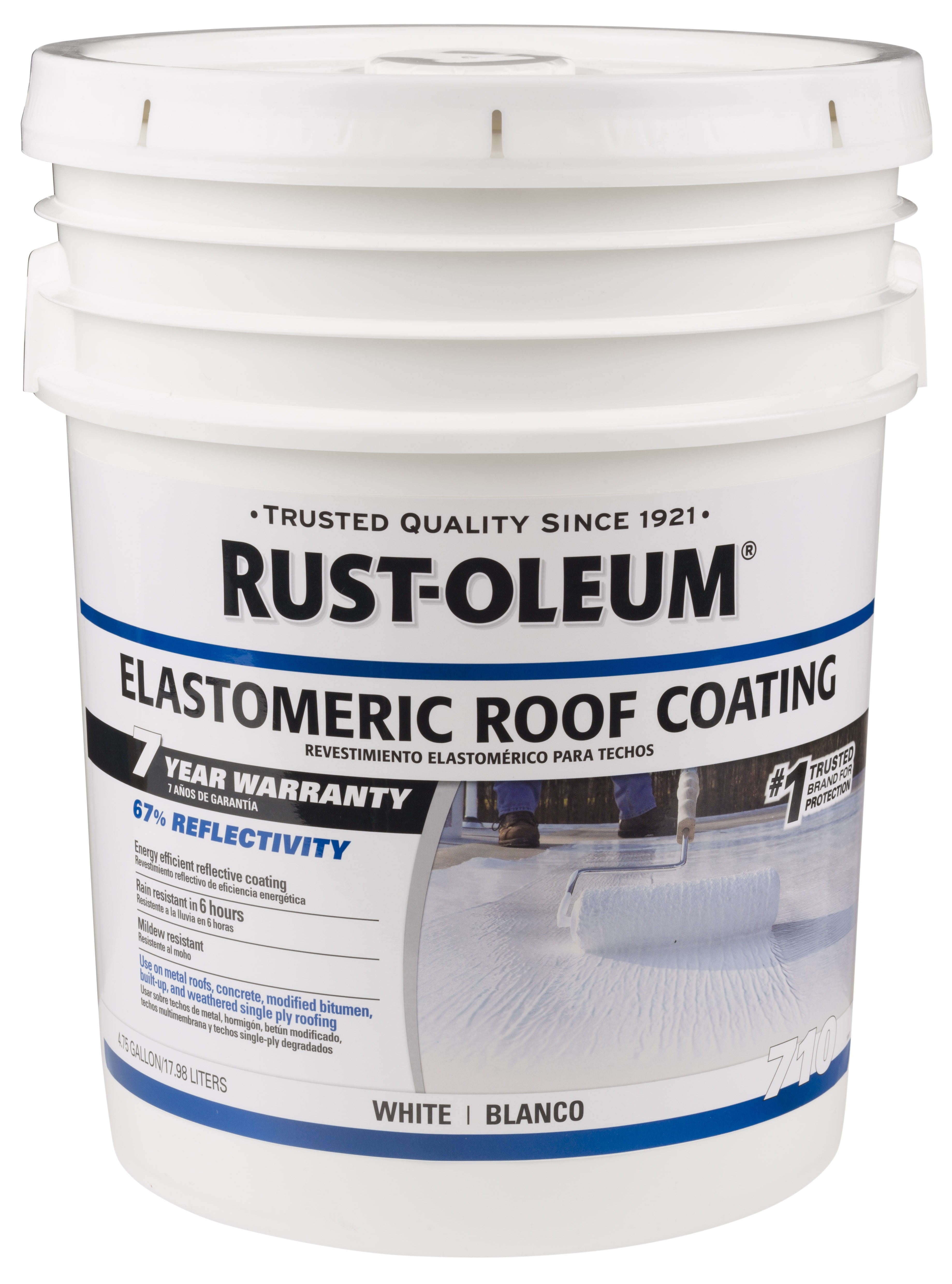 Rust-Oleum 7 Year Elastomeric Roof Coating, Waterproofing Metal Sealer ...