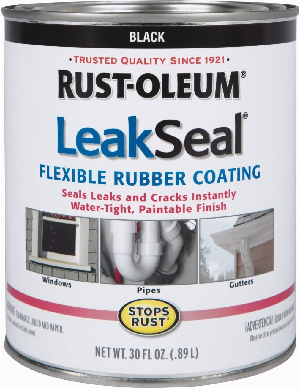 Rust-Oleum Rubber Coating Black 30 Oz - Walmart.com