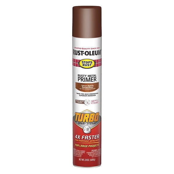Rust-Oleum Rust Preventative Spray Primer, Brown, Flat Finish, 24 oz ...