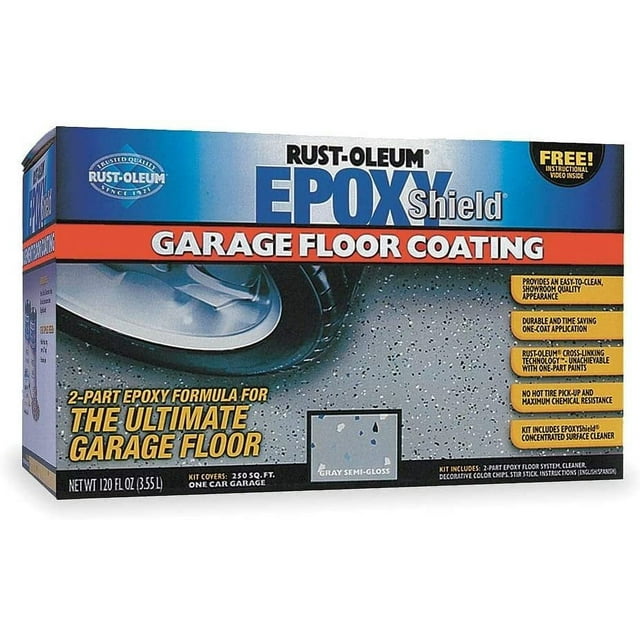 Rust-Oleum Semi Gloss Epoxy Garage Floor Kit, Tan, 120 fl. oz ...