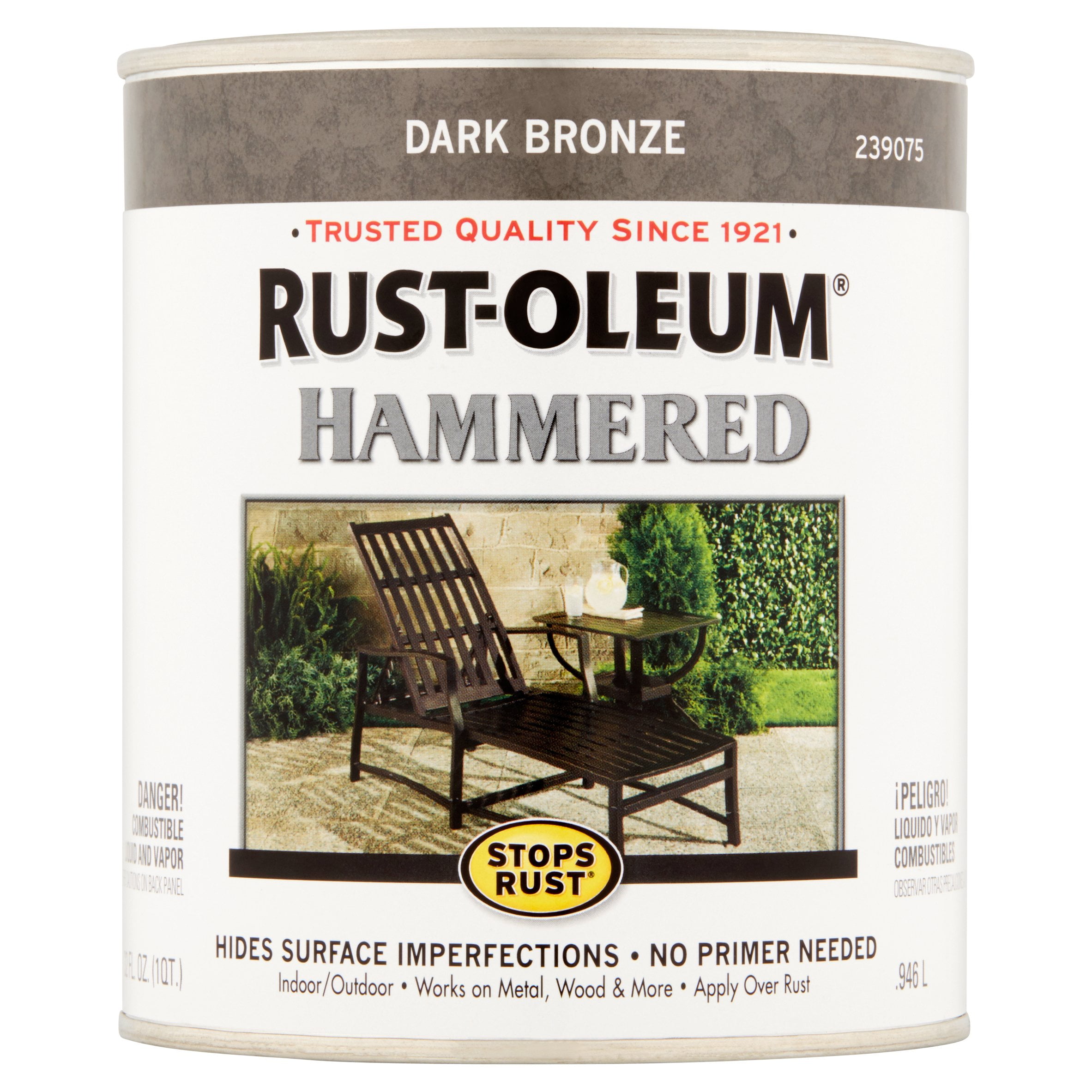 Rust-Oleum Stops Rust Dark Bronze Hammered Paint for Wood & Outdoor ...
