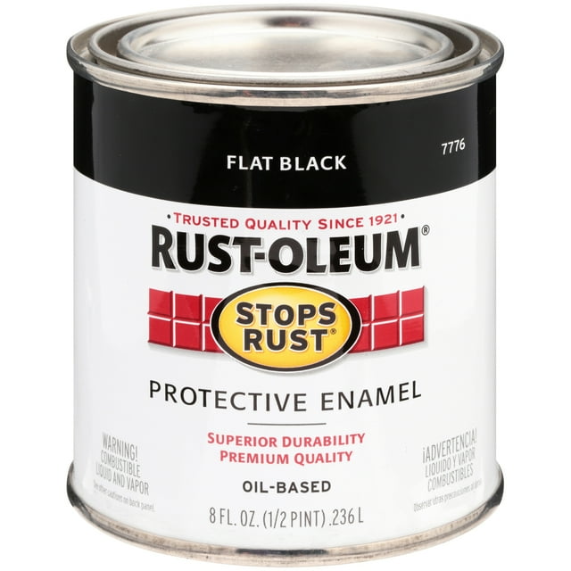 Rust-Oleum® Stops Rust® Flat Black Oil-Based Protective Enamel 8 fl. oz ...