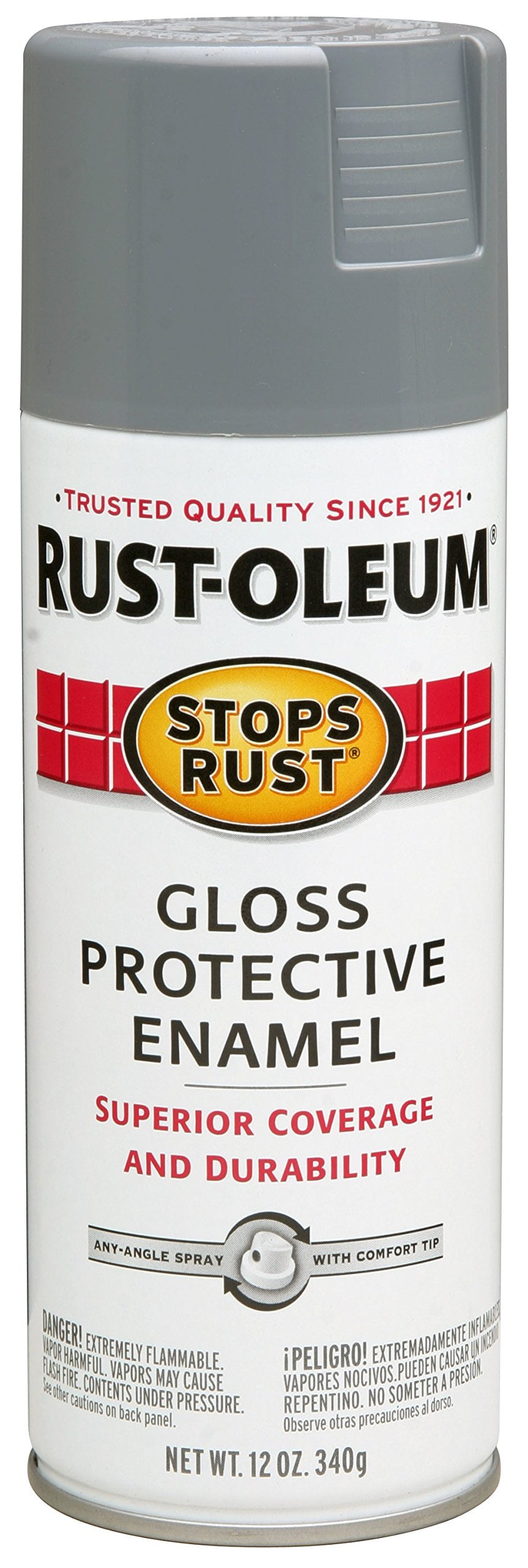 Rust-Oleum Stops Rust Gloss Pewter Gray Protective Enamal Spray Paint ...