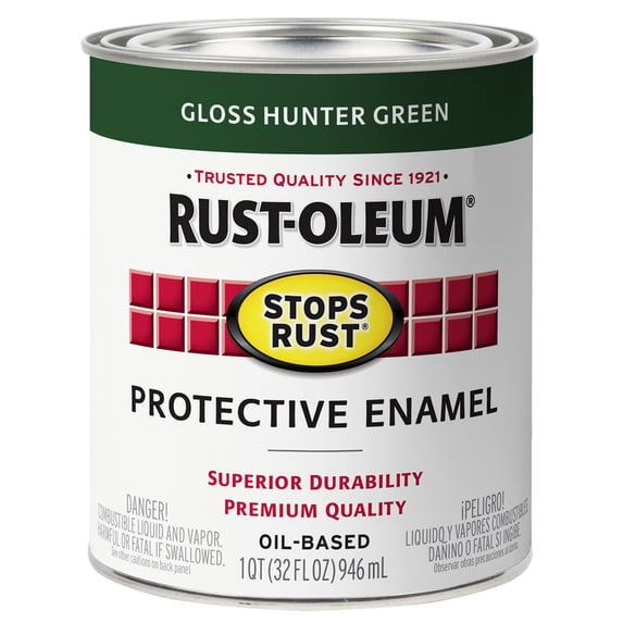 Rust-Oleum Stops Rust Indoor and Outdoor Gloss Hunter Green Rust ...