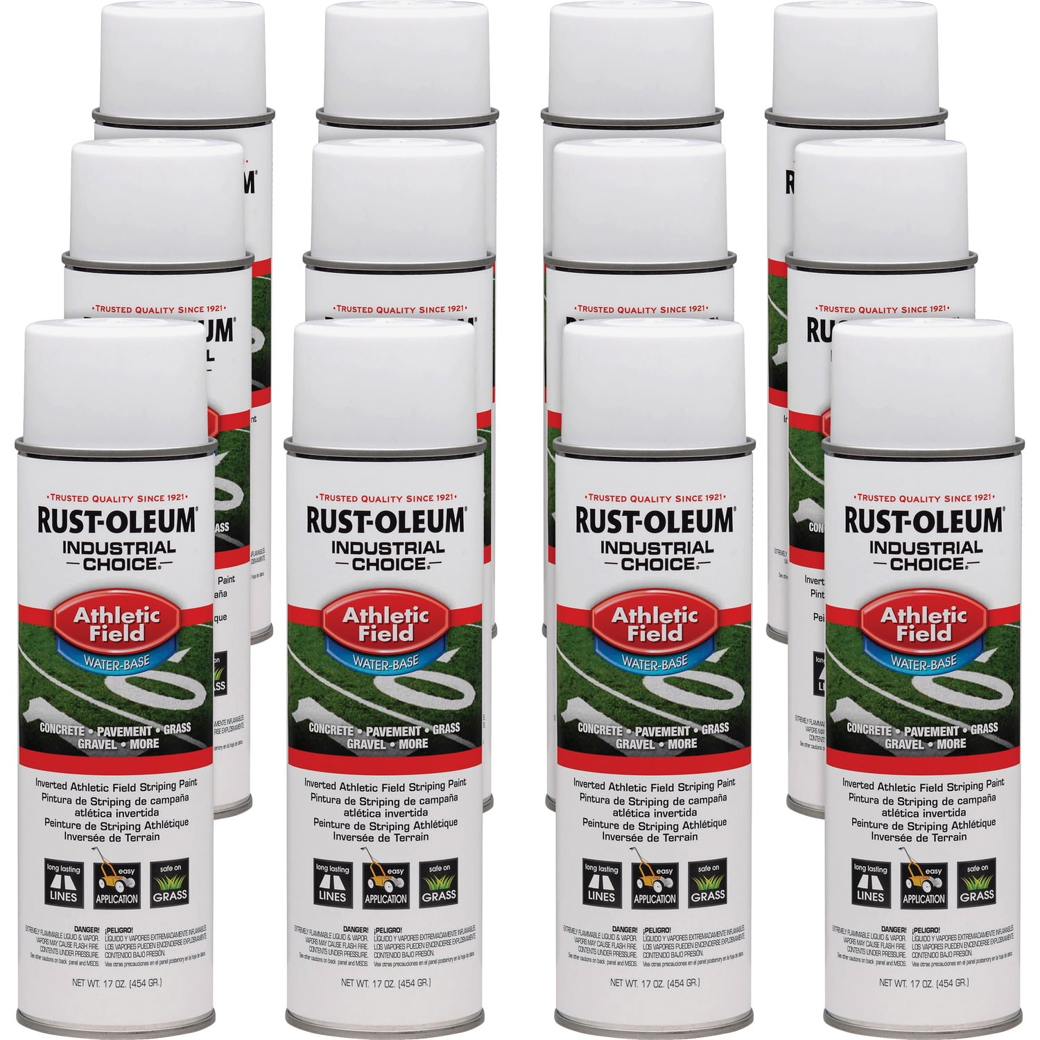 Rust-Oleum Striping Paint Inverted 17 oz 12/CT White 206043CT - Walmart.com