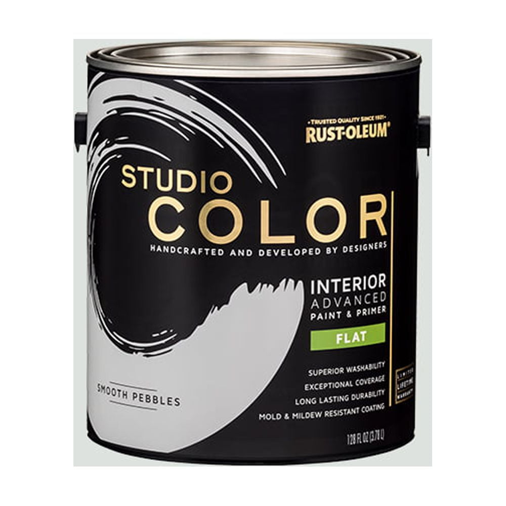 Rust-Oleum Studio Color Smooth Pebbles, Interior Paint + Primer, Flat ...