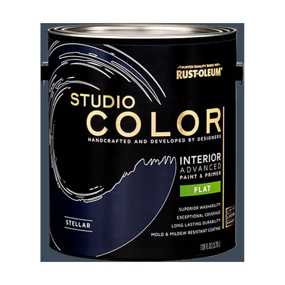 Rust-Oleum Studio Color Stellar, Interior Paint + Primer, Flat Finish ...