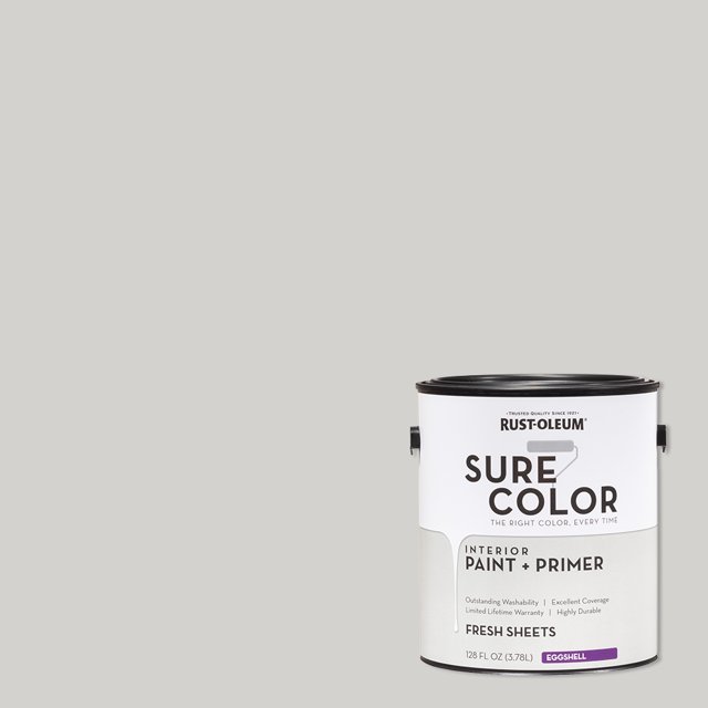Rust-Oleum Sure Color Fresh Sheets, Interior Paint + Primer, Eggshell ...