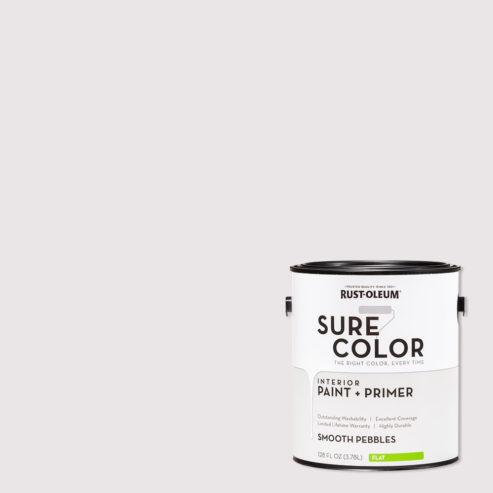 Rust-Oleum Sure Color Smooth Pebbles, Interior Paint + Primer, Flat ...
