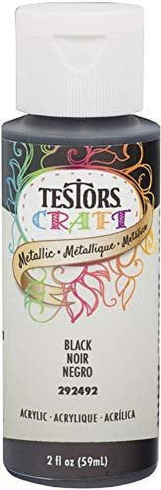 Rust-Oleum Testors Craft Matte Black Water-Based Paint Interior 2 oz ...