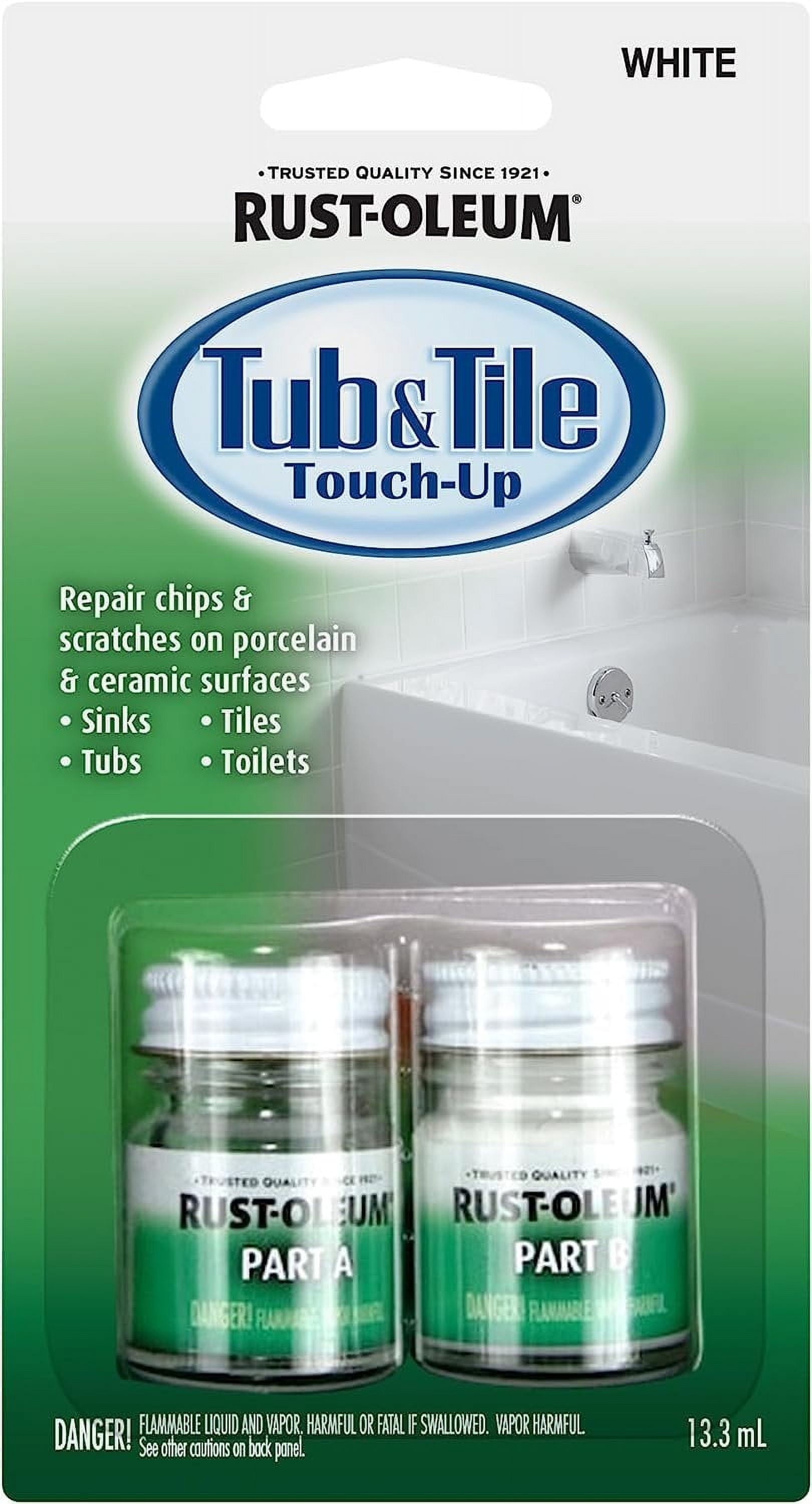 Rust-Oleum Tub and Tile Refinishing Kit, White, High-Gloss Epoxy Paint ...