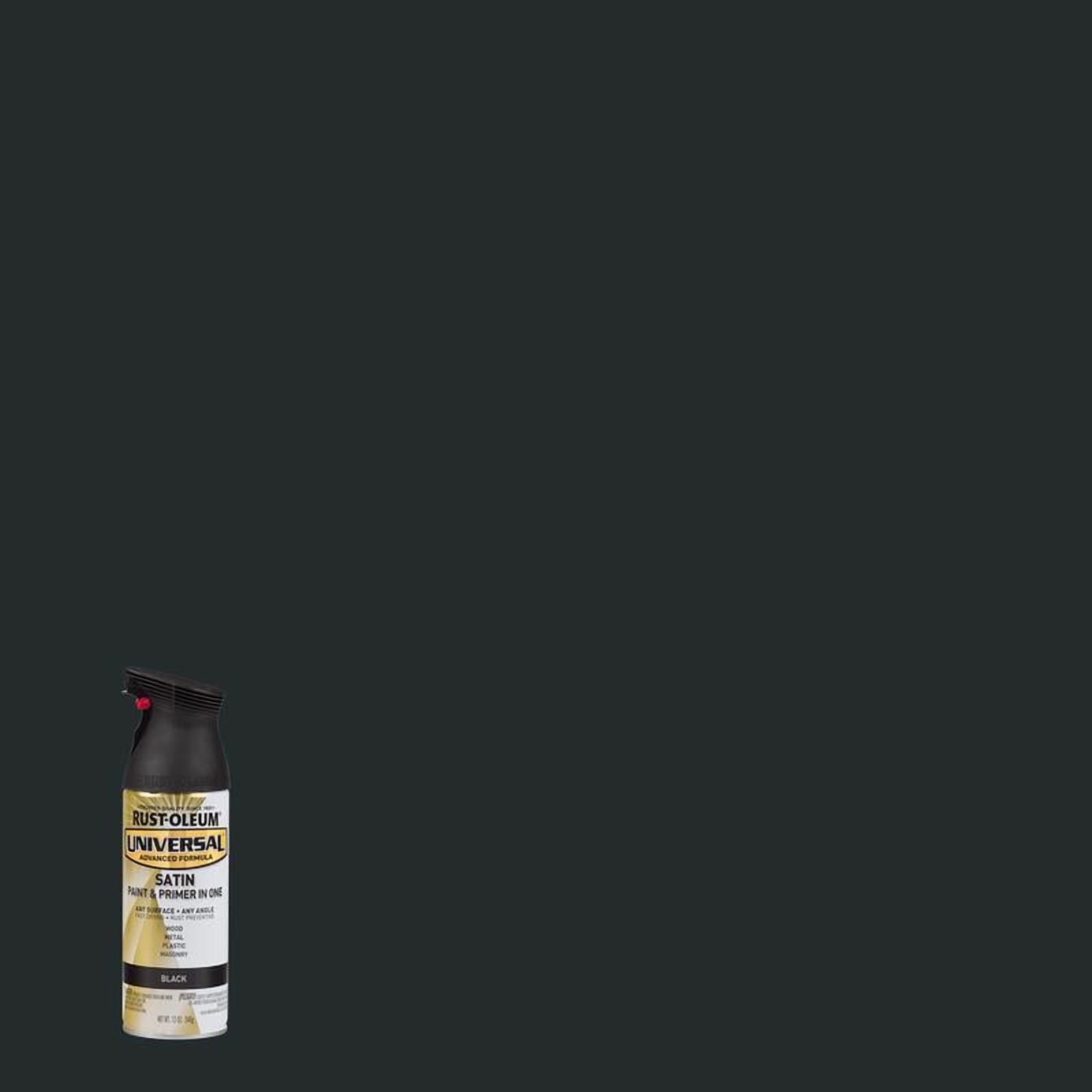 6 Pc, Rust-Oleum Universal Satin Black Spray Paint 12 Oz - Walmart.com