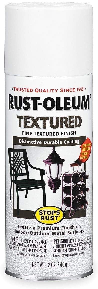 Rust-Oleum White Spray Paint, Textured Finish, 12 oz. - 7225830 Pack of ...
