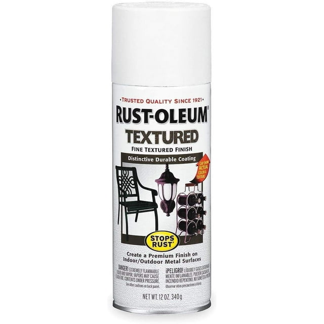 Rust-Oleum White Spray Paint, Textured Finish, 12 oz. - 7225830 Pack of ...