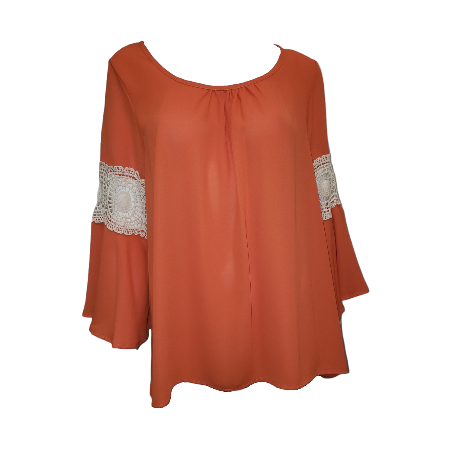Rust Orange Sheer Polyester Top, Large - Walmart.com