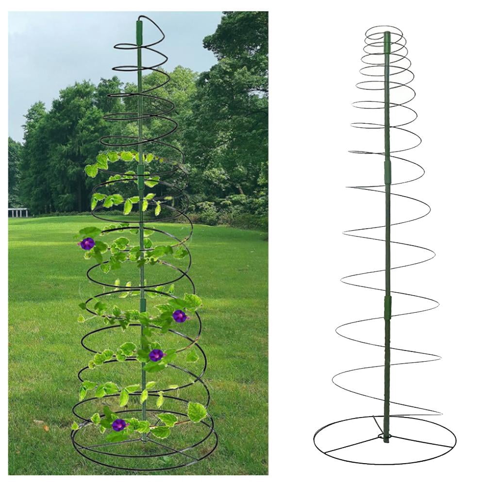 Rust-Proof Metal Plant Support Trellis, 3-Tier Coiled Climbing Plant ...